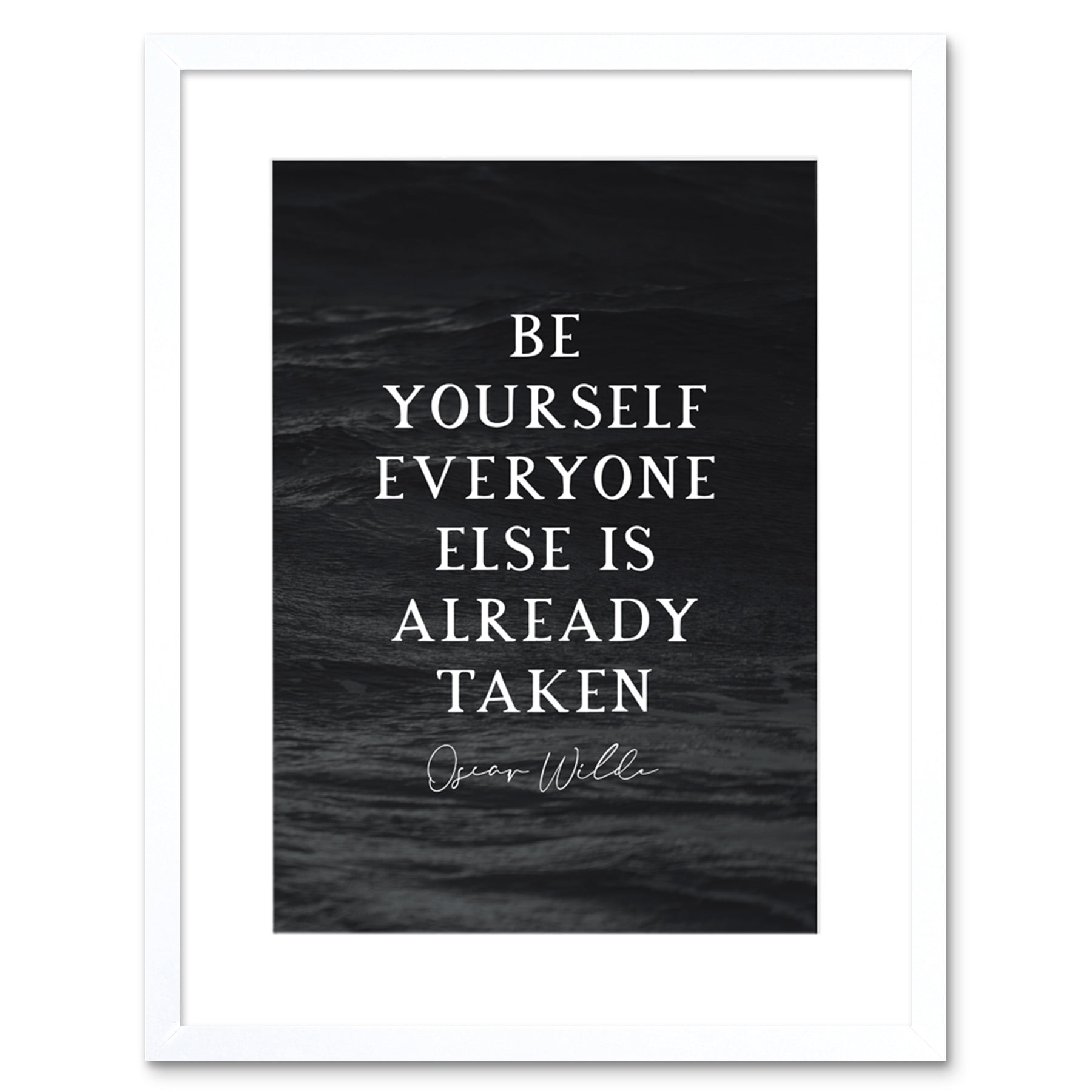 Slate Quote Oscar Wilde Be Yourself Artwork Framed Wall Art Print 9X7 ...