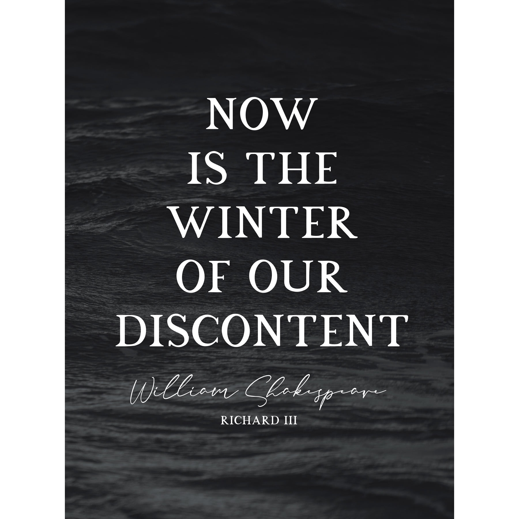 Slate Quote Shakespeare Winter of our Discontent Extra Large XL Wall ...