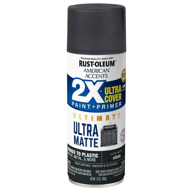 Slate, Rust-Oleum American Accents 2X Ultra Cover Ultra Matte Spray ...