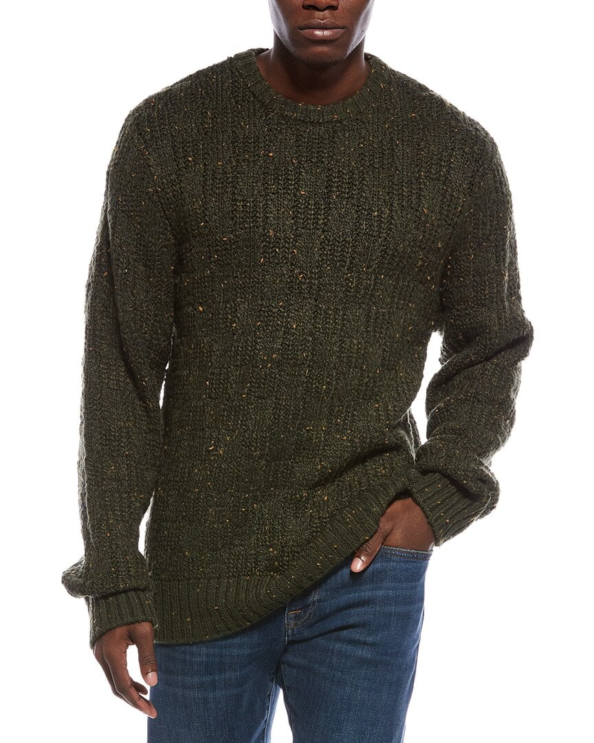 Slate & Stone mens Heavy Basket Weave Wool-Blend Sweater, l, Green ...