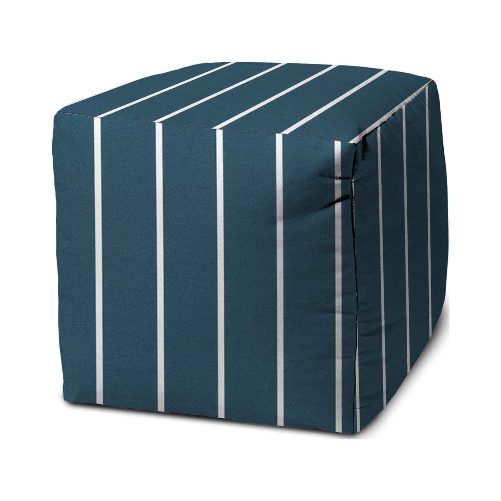 Slate Teal Indoor/Outdoor Pouf - Zipper Cover with Polystyrene Bead ...