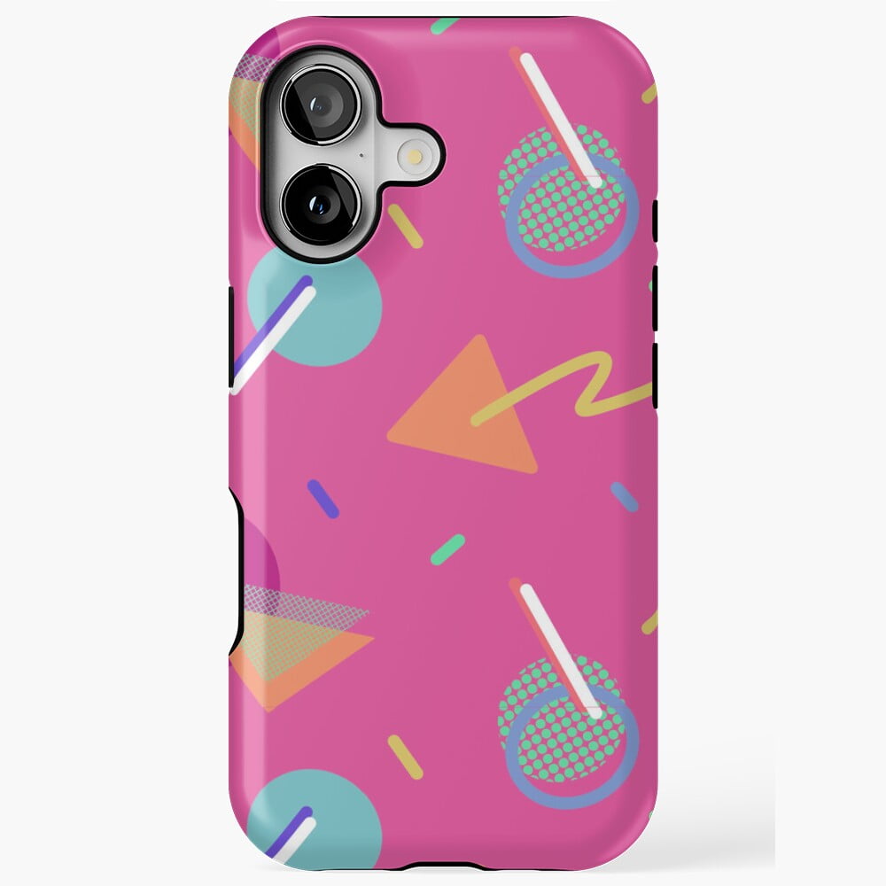 Slater Pink Memphis Retro Print Durable Phone Case for 17/15/14/13/12 ...
