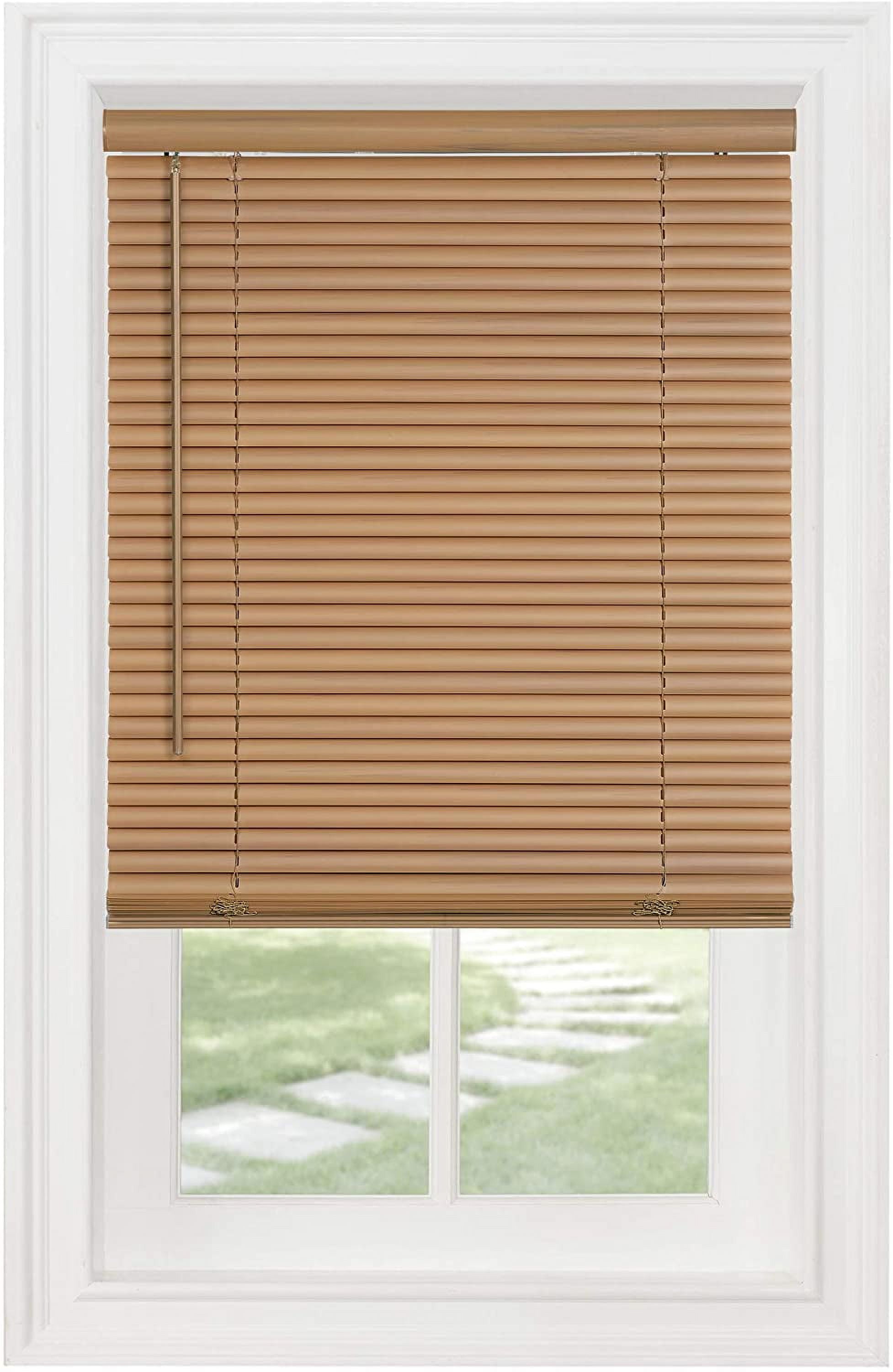 Slats Cordless Window Blinds, 64L x 30W Inches Solid Pattern Light ...