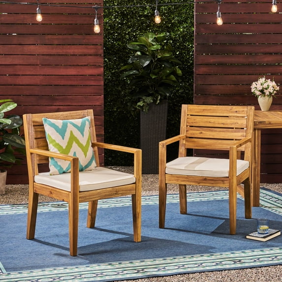 Slatted Design Water-Resistant Acacia Chairs+Tapered Legs"-"Outdoor ...