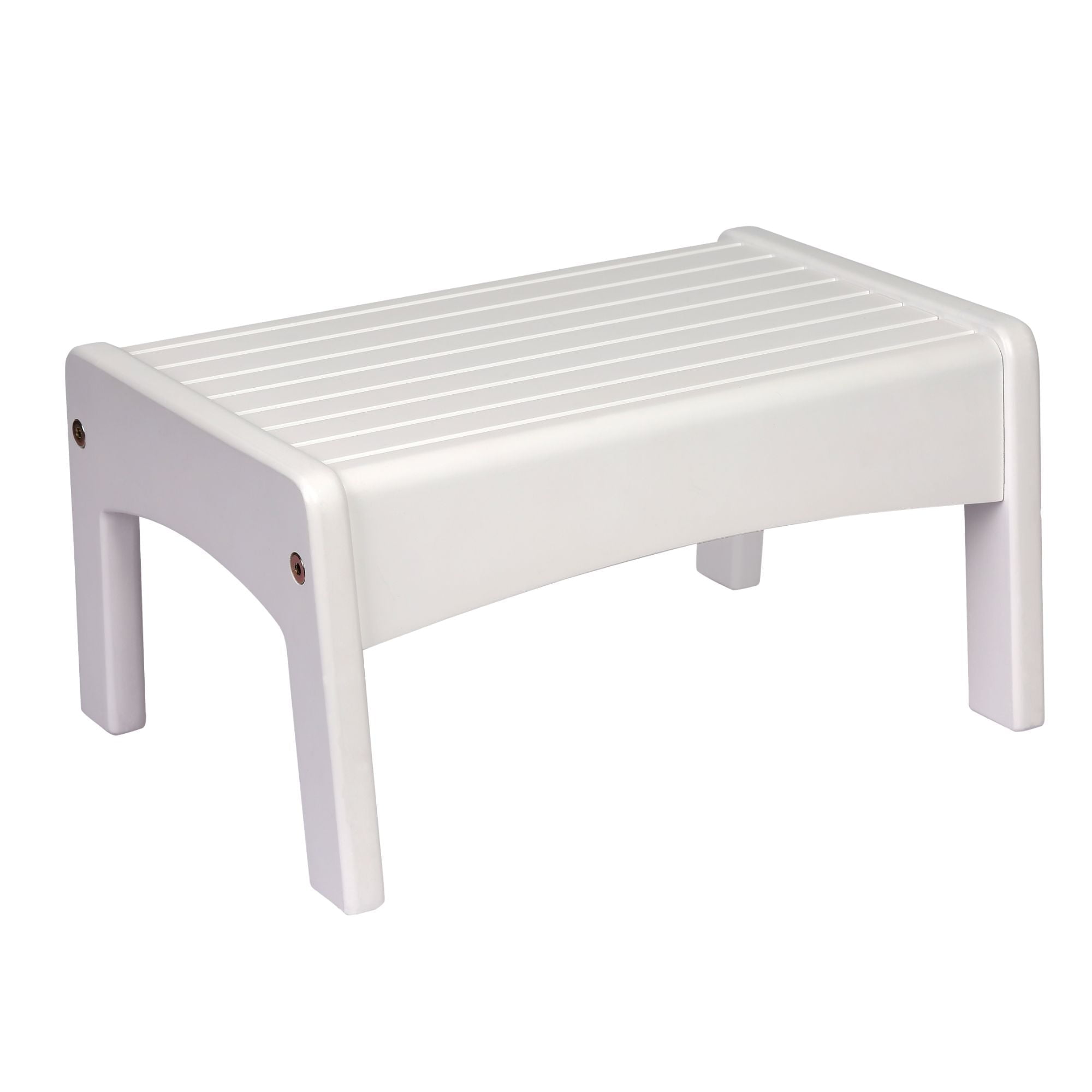 Slatted Step Stool - White - Walmart.com