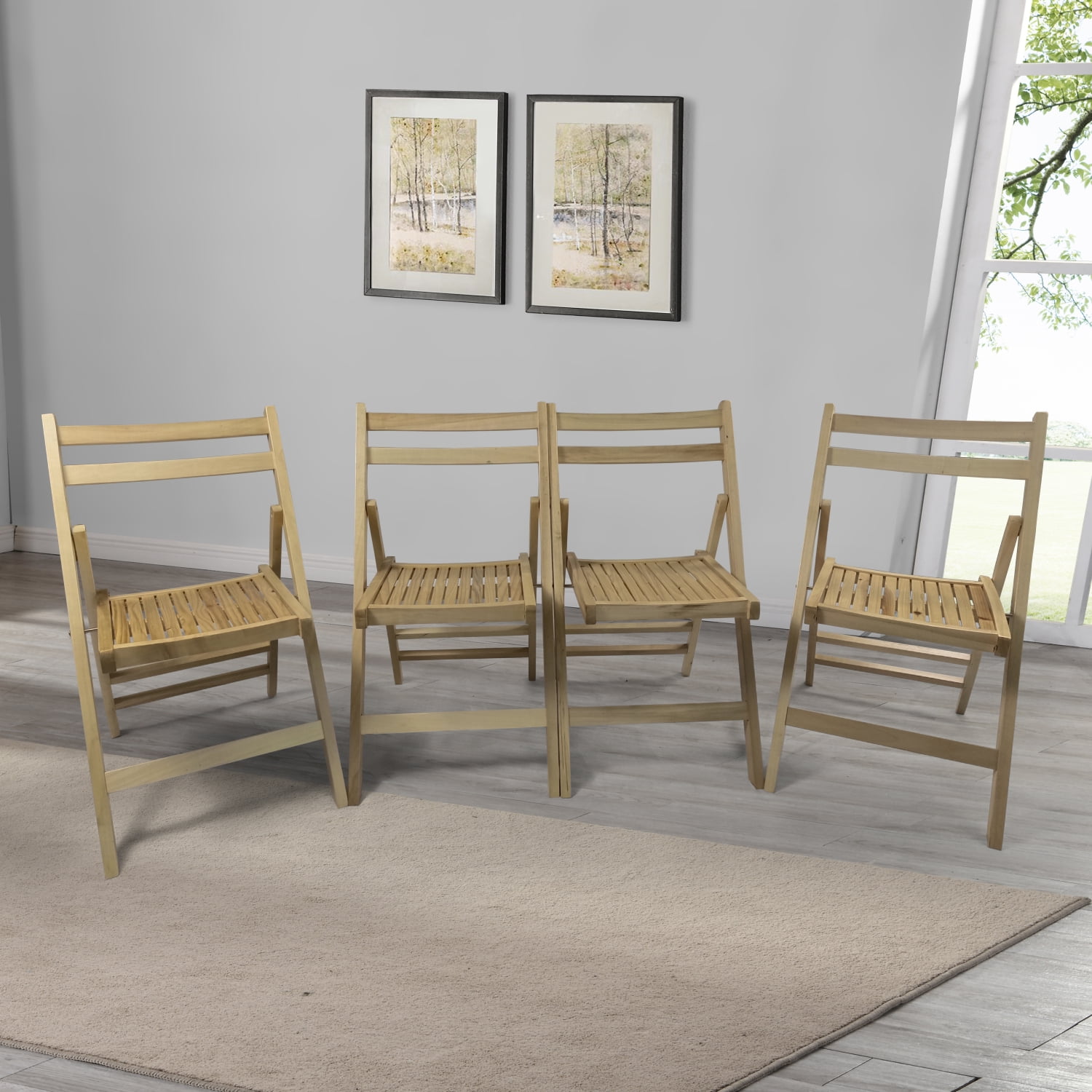 Slatted Wood Folding Special Event Chair - Wood Set of 4 FOLDING CHAIR ...