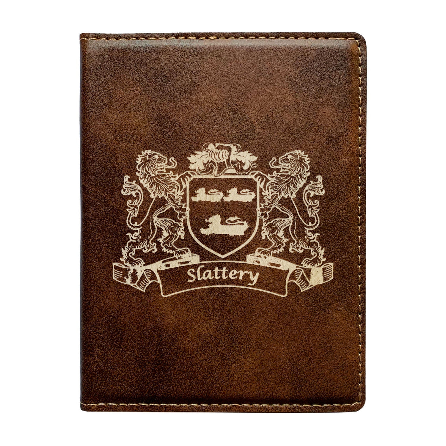 Slattery Irish Coat of Arms Leather Passport Wallet - Walmart.com