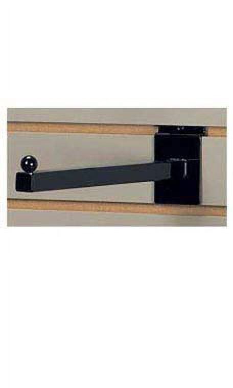 Slatwall Accessories - 12 Inch Straight Square Black Faceout Slat Wall ...
