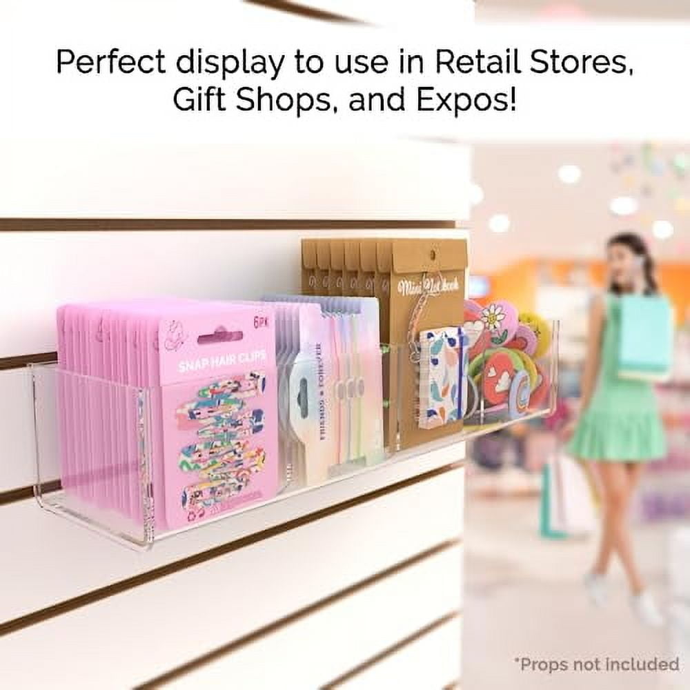 Slatwall Acrylic Retail Tray Four Compartment 15.75 Wide x 4.75 Deep ...