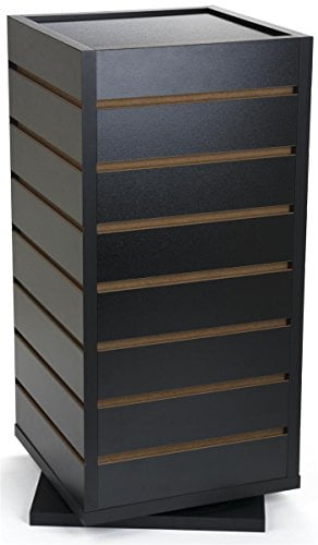 Slatwall Display Case with Rotating Base, 28 Display Channels, Counter ...