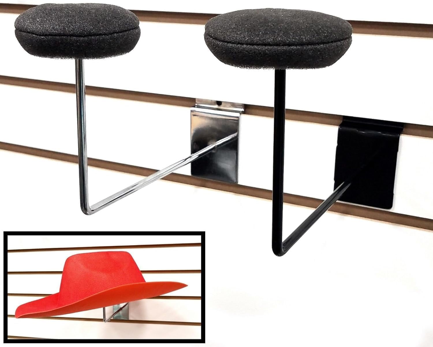 Slatwall Hat Display - Headwear Display Rack with Foam Pad - Walmart.com