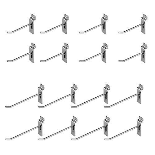 Slatwall Hooks 16Pack(8 Each 4inch and 6inch) Hanger Display Hooks ...