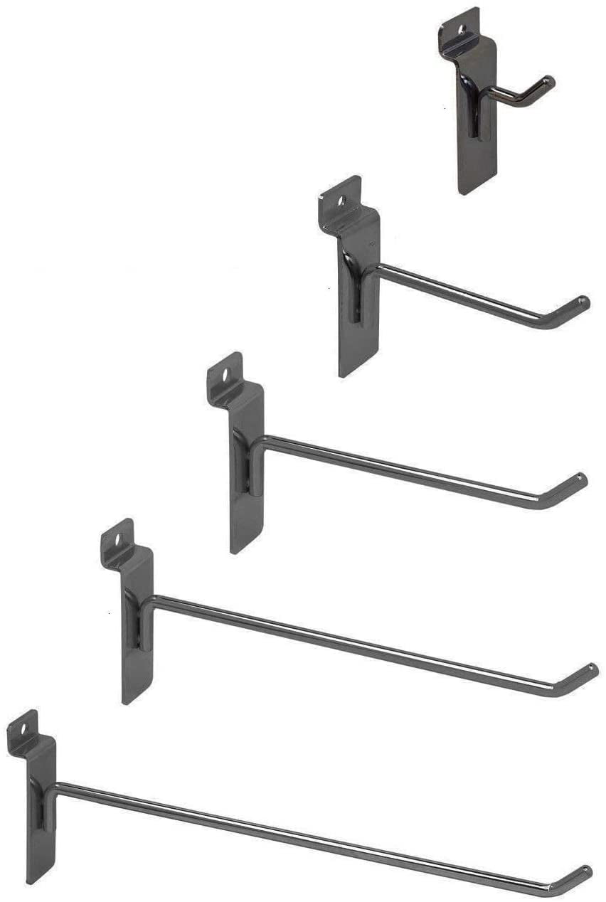 Slatwall Hooks - Variety Pack of 25 Assorted Size Hooks for Slatwall ...