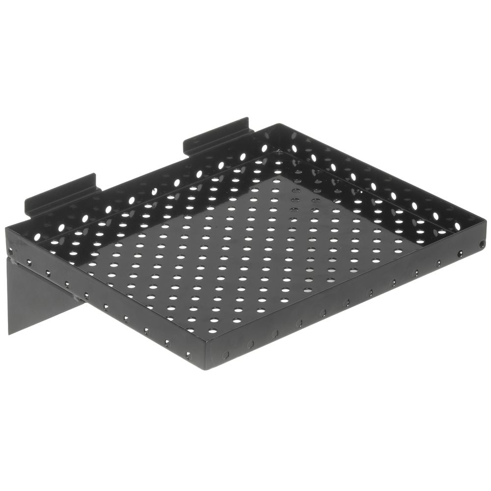 Slatwall Perforated Shelf, 12" x 10" (W x D) Black Case of 2 - Walmart.com