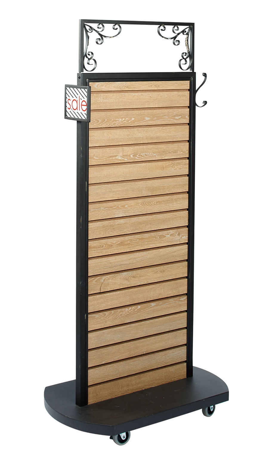 Slatwall Rolling Merchandiser (Caramel Oak) - 32"W x 20"D x 67 1/2"H ...