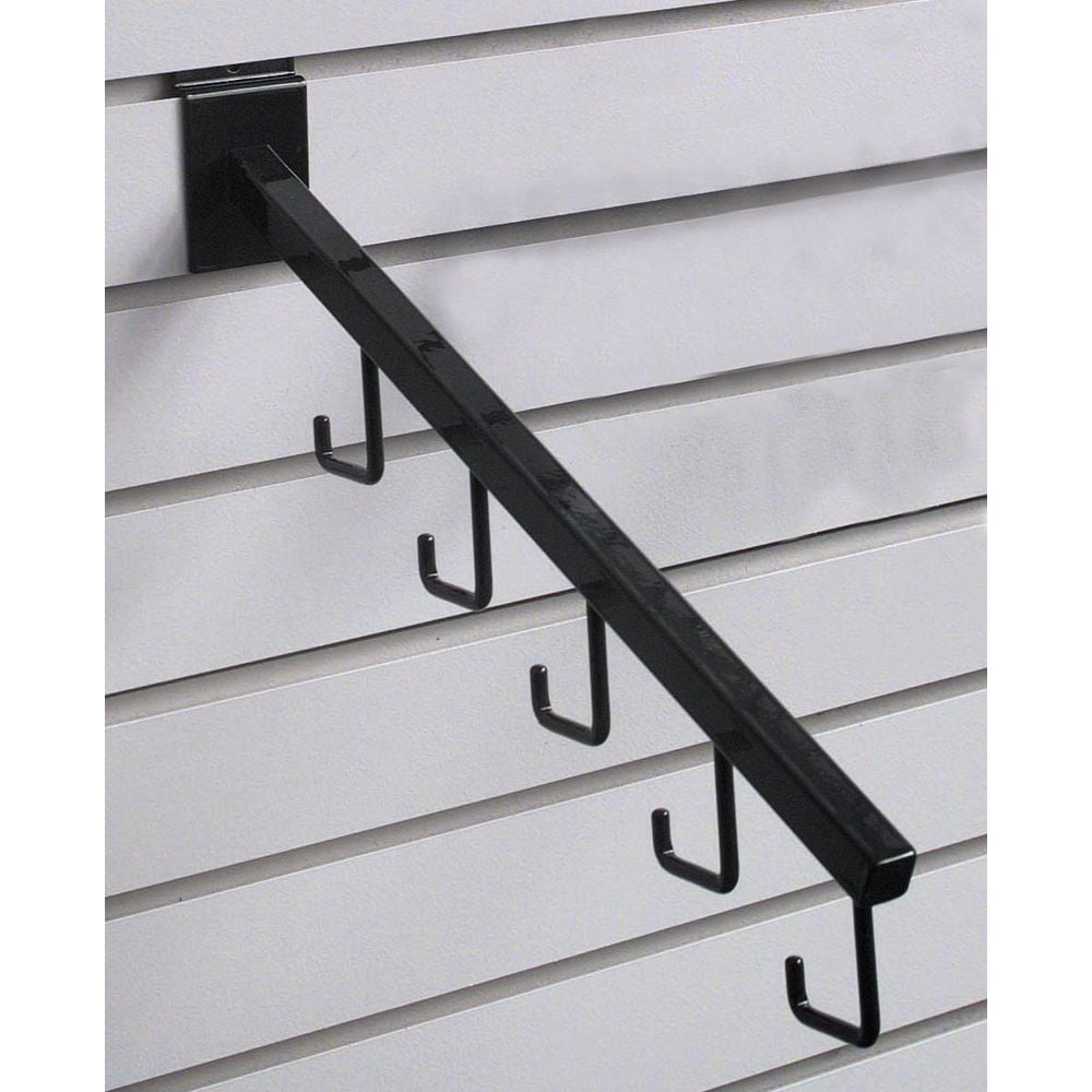 Slatwall Waterfall Faceout with 5 Hooks, Black - Walmart.com