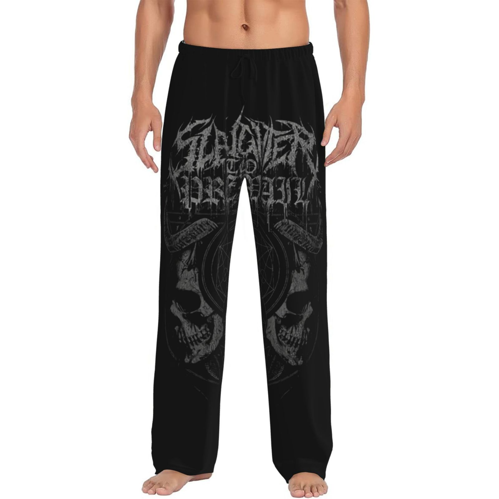 Slaughter To Prevail Anime Cartoon All-Over Print Men'S Black Pajama ...