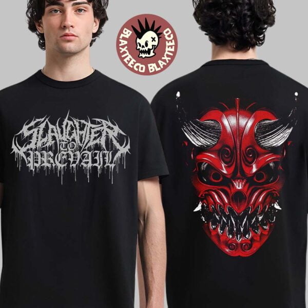 Slaughter To Prevail x Babymetal Merch Red Oni Mask Two Sided Unisex T ...