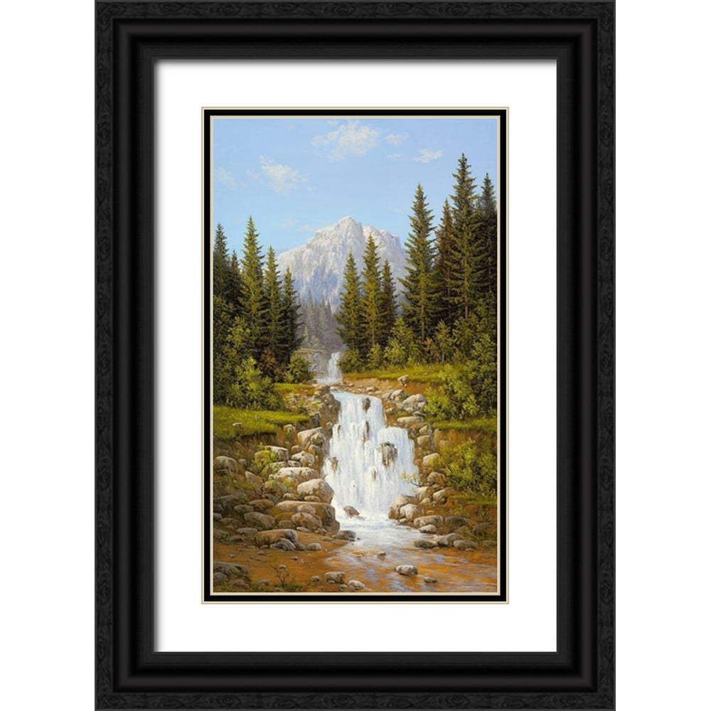 Slava 12x18 Black Ornate Wood Framed with Double Matting Museum Art ...