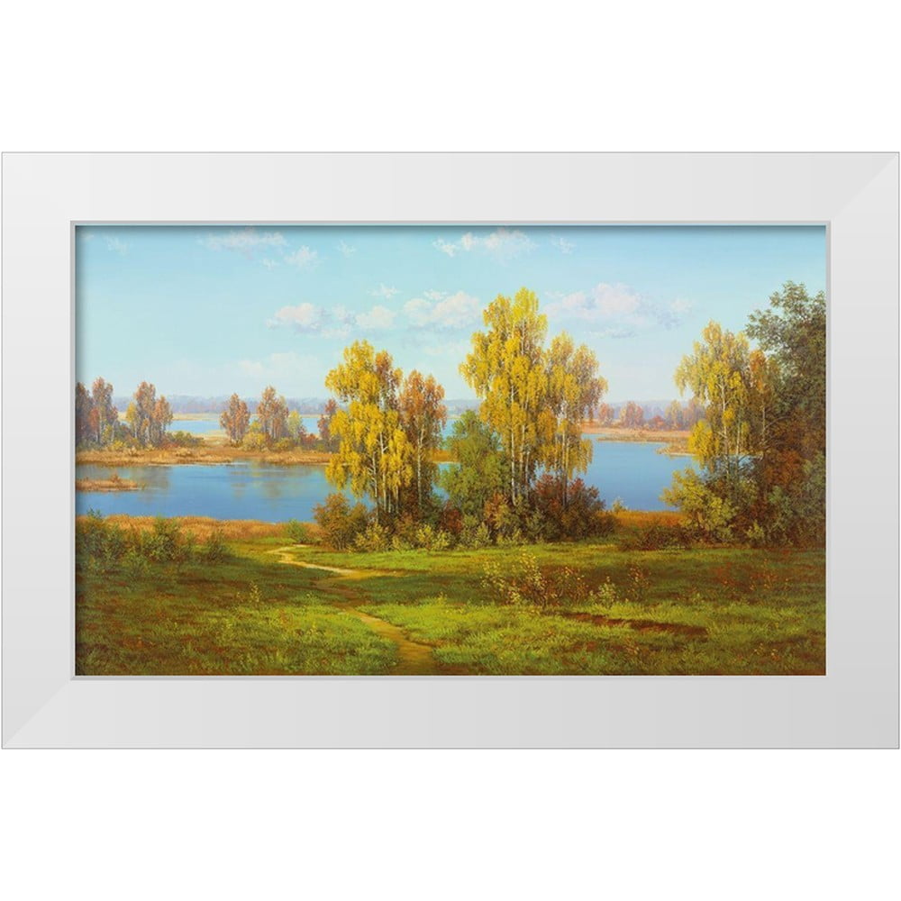 Slava 18x12 White Modern Wood Framed Museum Art Print Titled - AUTUMN ...
