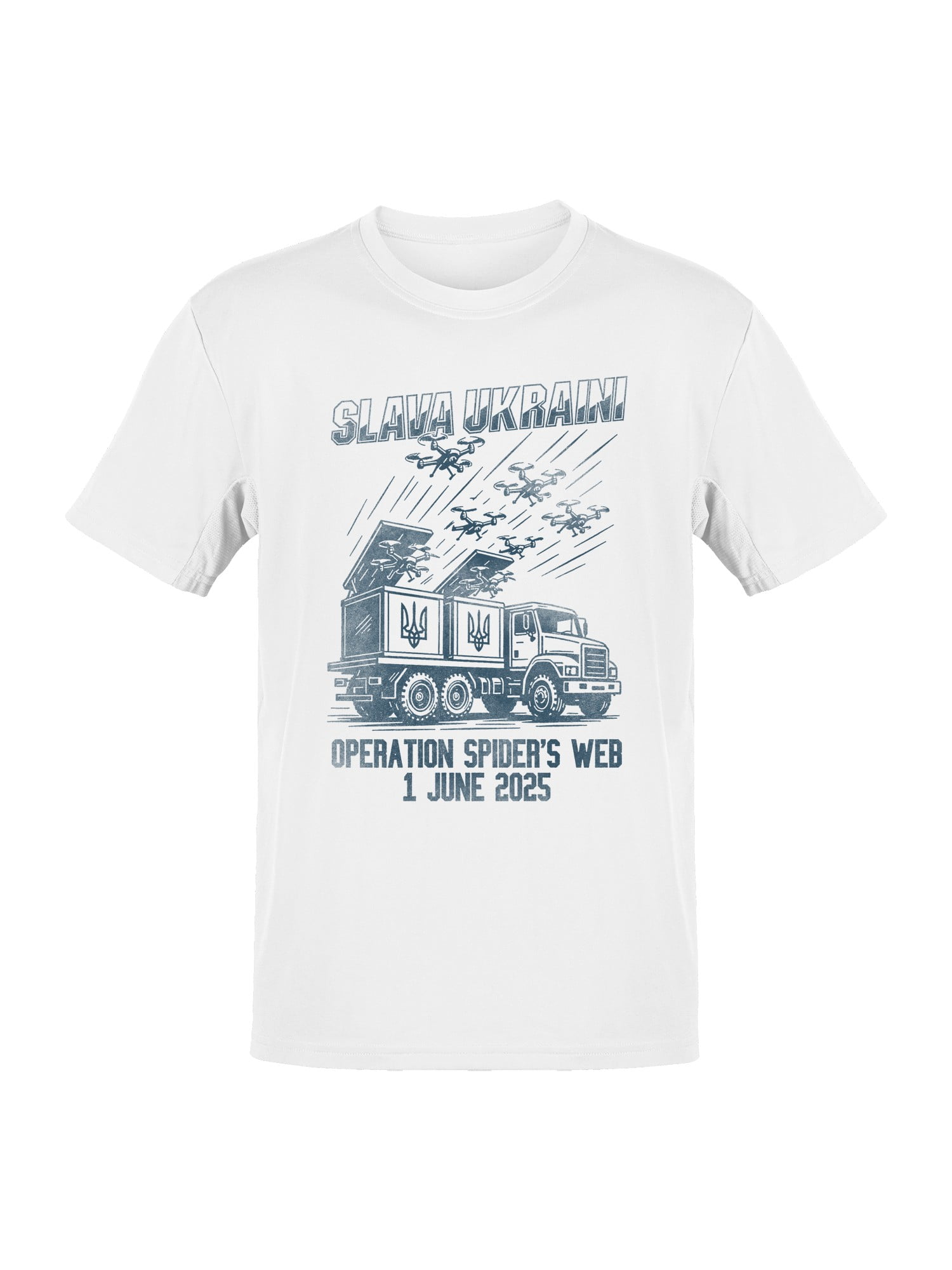 Slava Ukraini Drone Graphic Men's T-shirt - Walmart.com