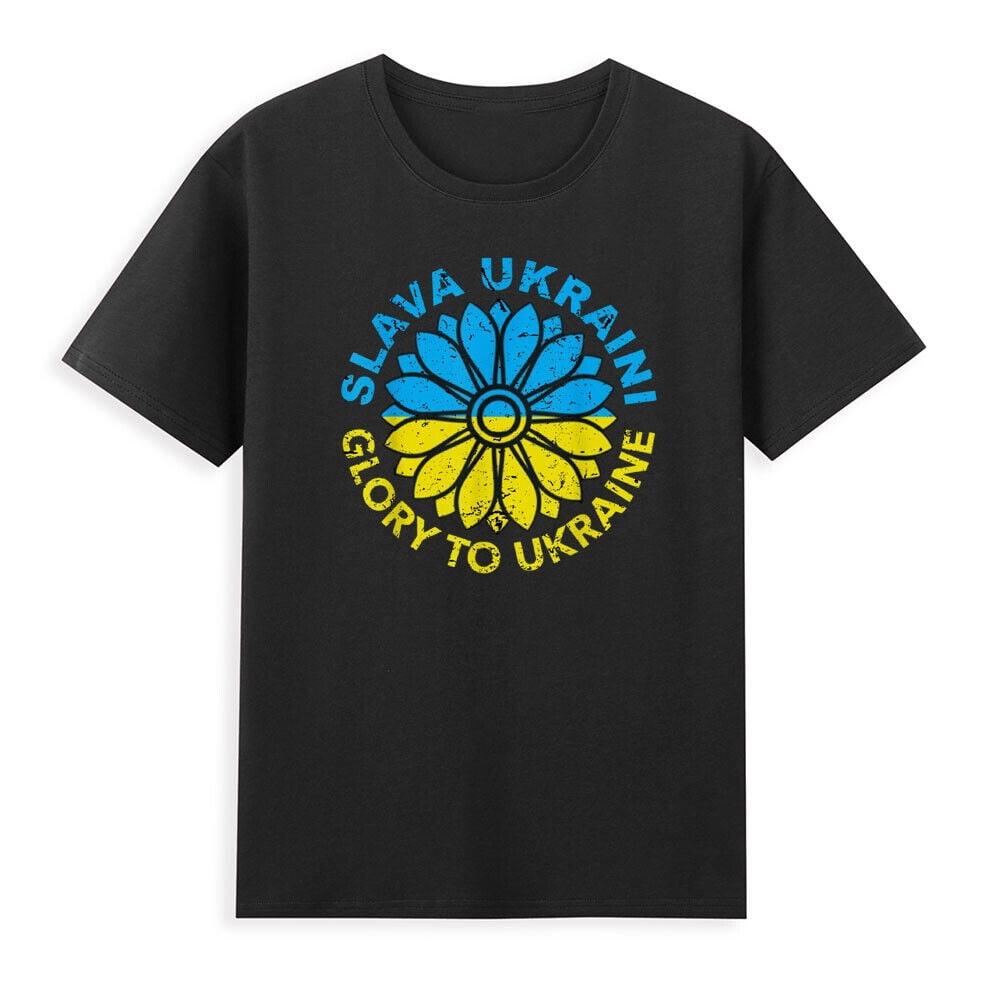 Slava Ukraini Glory To Ukraine Sunflower Ukrainian Flag Vintage Men's T-Shirt - Walmart.com