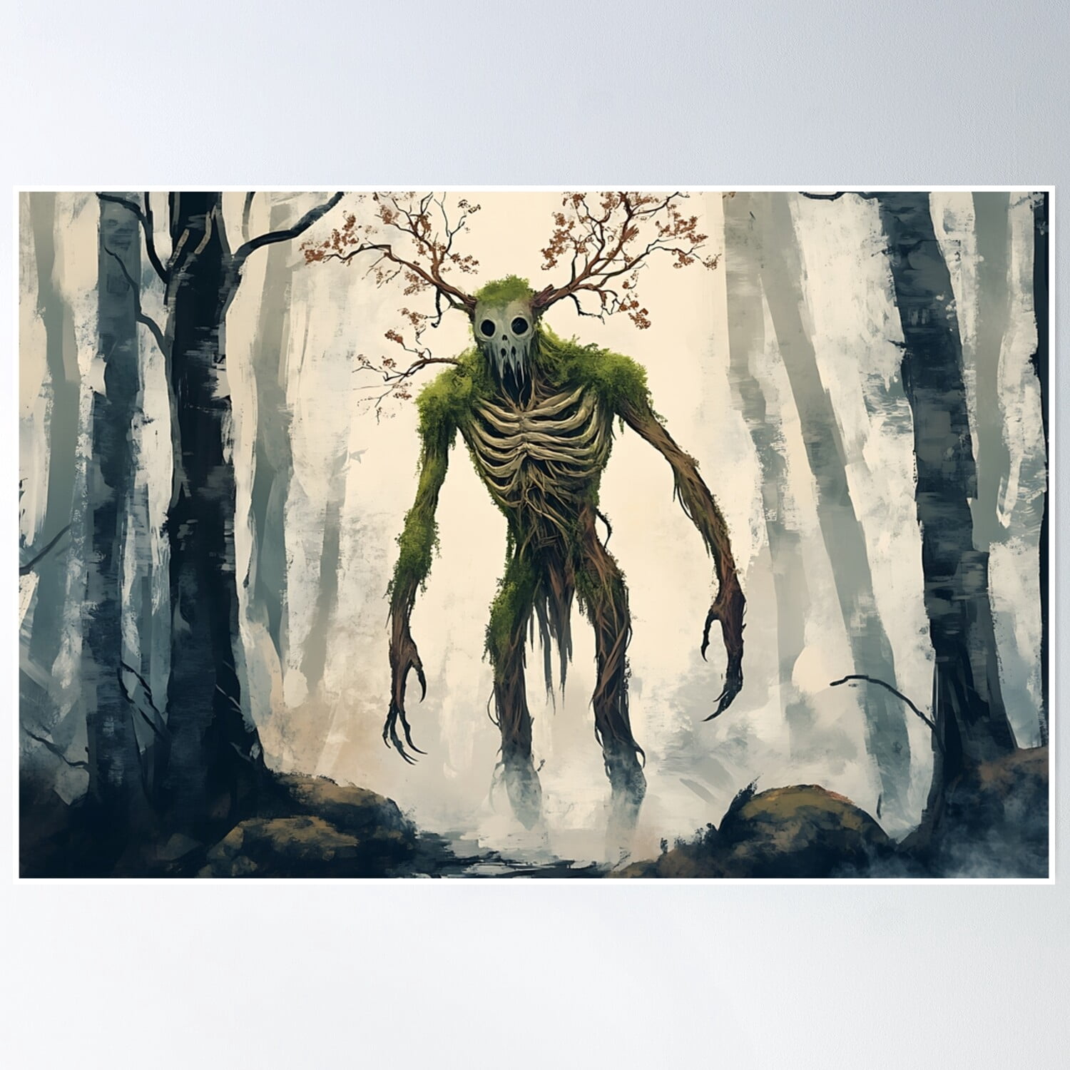 Slavic Folklore Art: Leshy Forest Spirit Poster Wall Art, Modern Wall ...