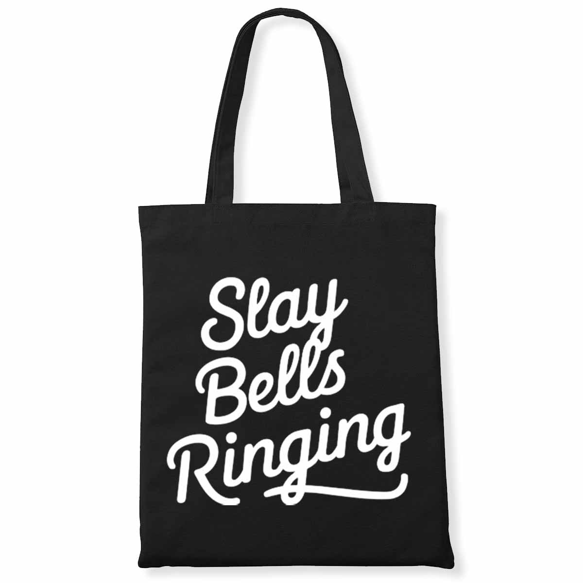 Slay Bells Ringing. Bible Verse Jesus Christian God Faith Canvas Bag ...