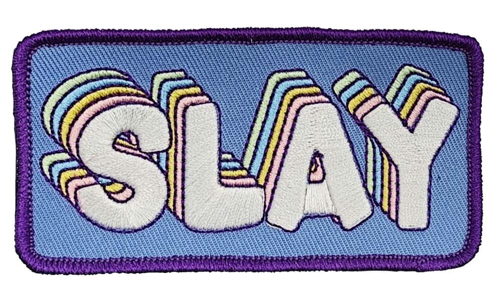 Slay - Embroidered Patch - 4" x 2" - Walmart.com