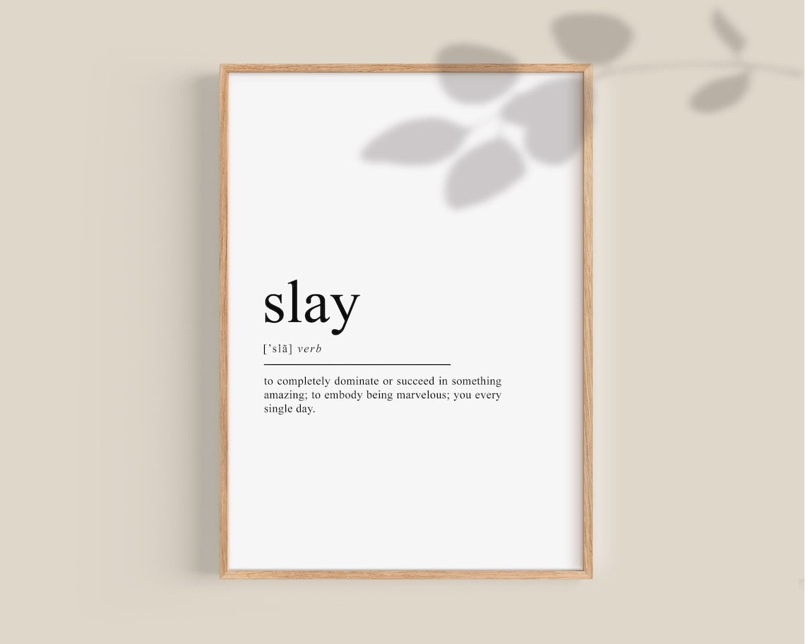 Slay Office Wall Art, Office Decor, Boss Lady Poster, Girl Boss Poster ...