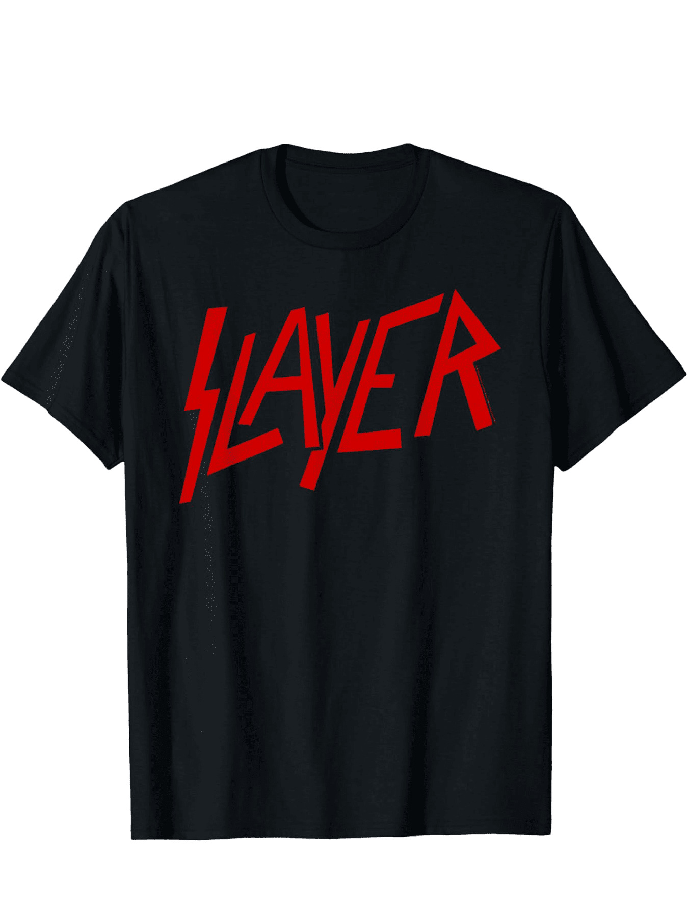 Slayer Logo T-Shirt - Black, Crew Neck, Short Sleeve, Casual & Fitness ...