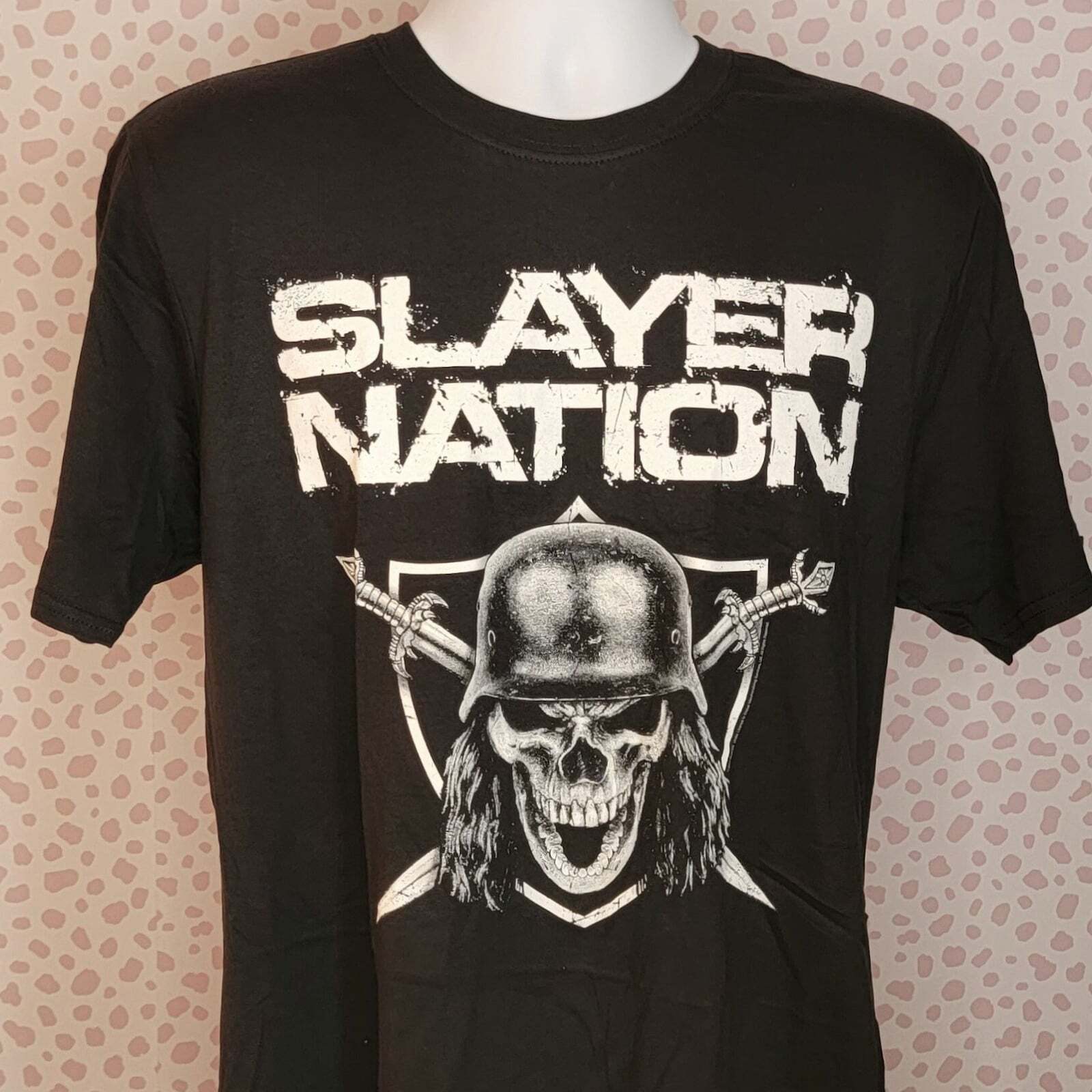 Slayer Nation World Tour with full Back Print Band Tee, Black Men's ...