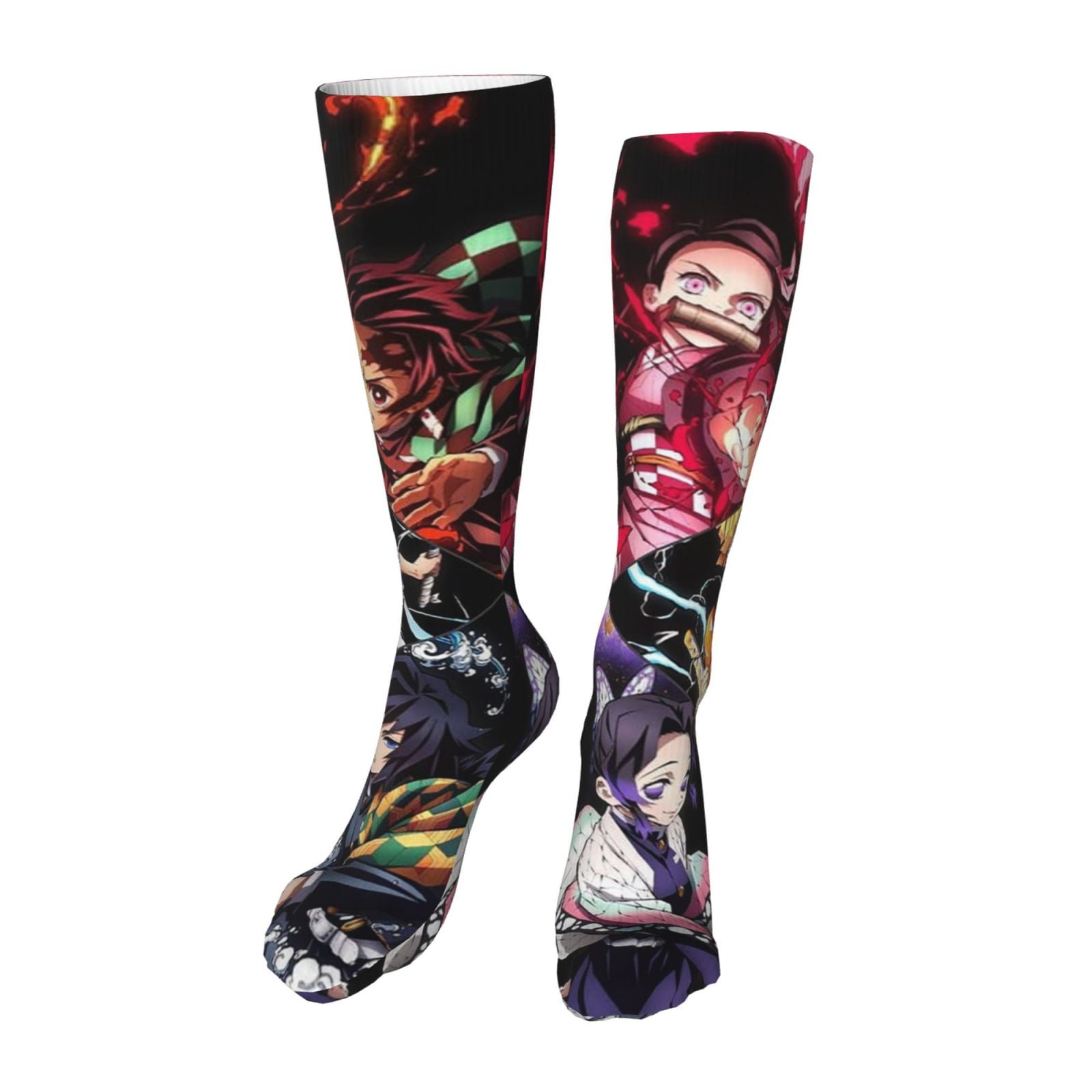 Slayer Nezuko Kamado Unisex Long Knee Thigh Compression Crew Socks Men ...