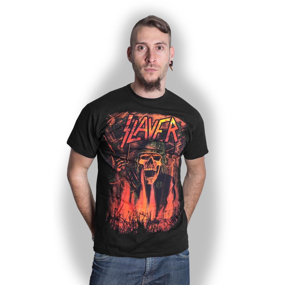 Slayer T Shirt Soldier Skeleton Wehrmacht Band Logo Official Mens New ...