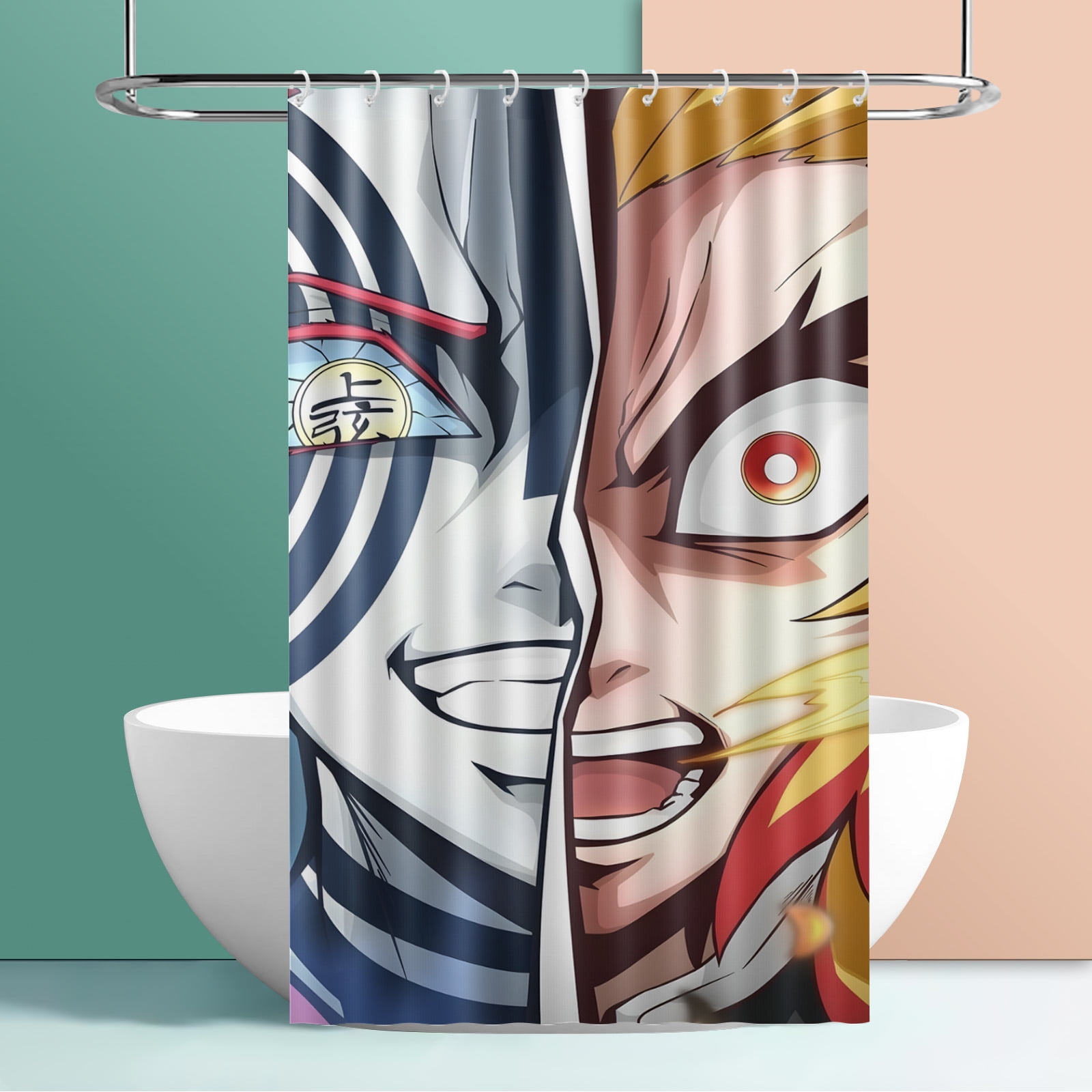 Slayer Tanjirou Inosuke Kyoujurou pattern Design polyester Fabric ...