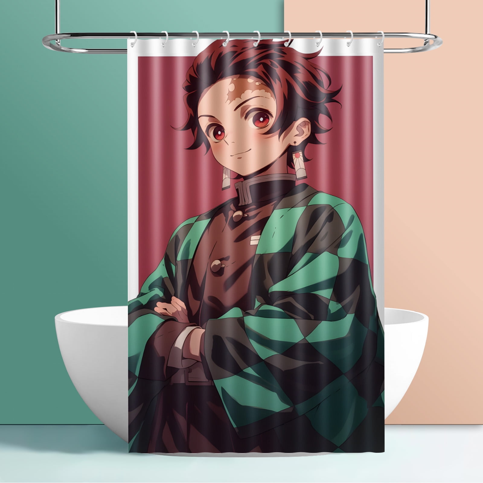 Slayer Tanjirou Inosuke Kyoujurou pattern Design polyester Fabric ...
