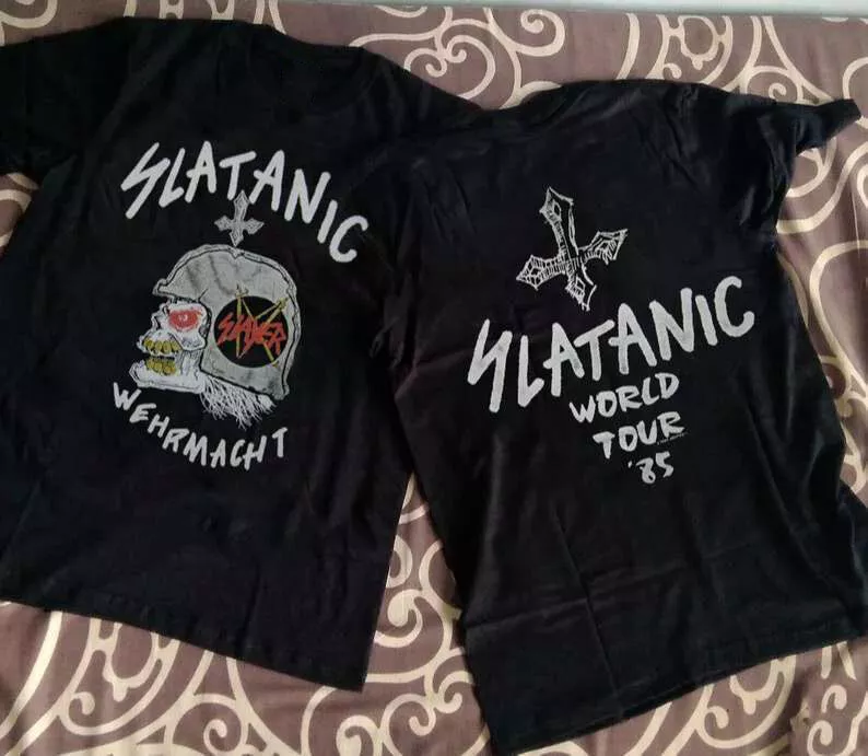 Slayer World Tour 1985 Shirt Slayer Slatanic Wehrmacht 2 Slayer World Tour 1985 Shirt Slayer Slatanic Wehrmacht 2