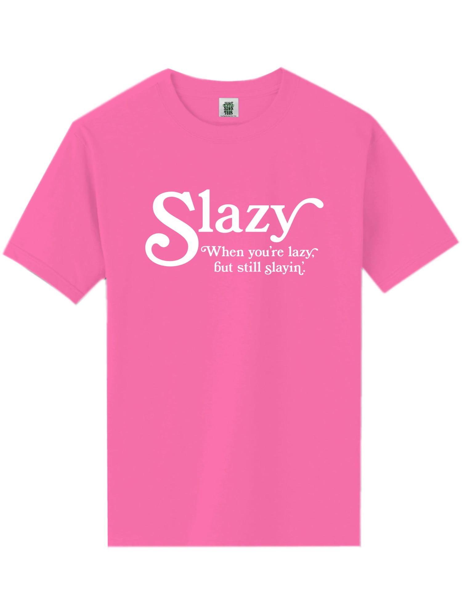 Slazy Short Sleeve Neon T-Shirt - Walmart.com