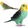 Slccxzc 2pcs Green Artificial Bird Figurine Simulation Parrot Model ...