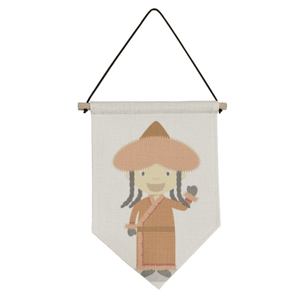 Sle Overcoat Mongolia Cartoon Canvas Flag Hanging Wall Art Decor Banner ...