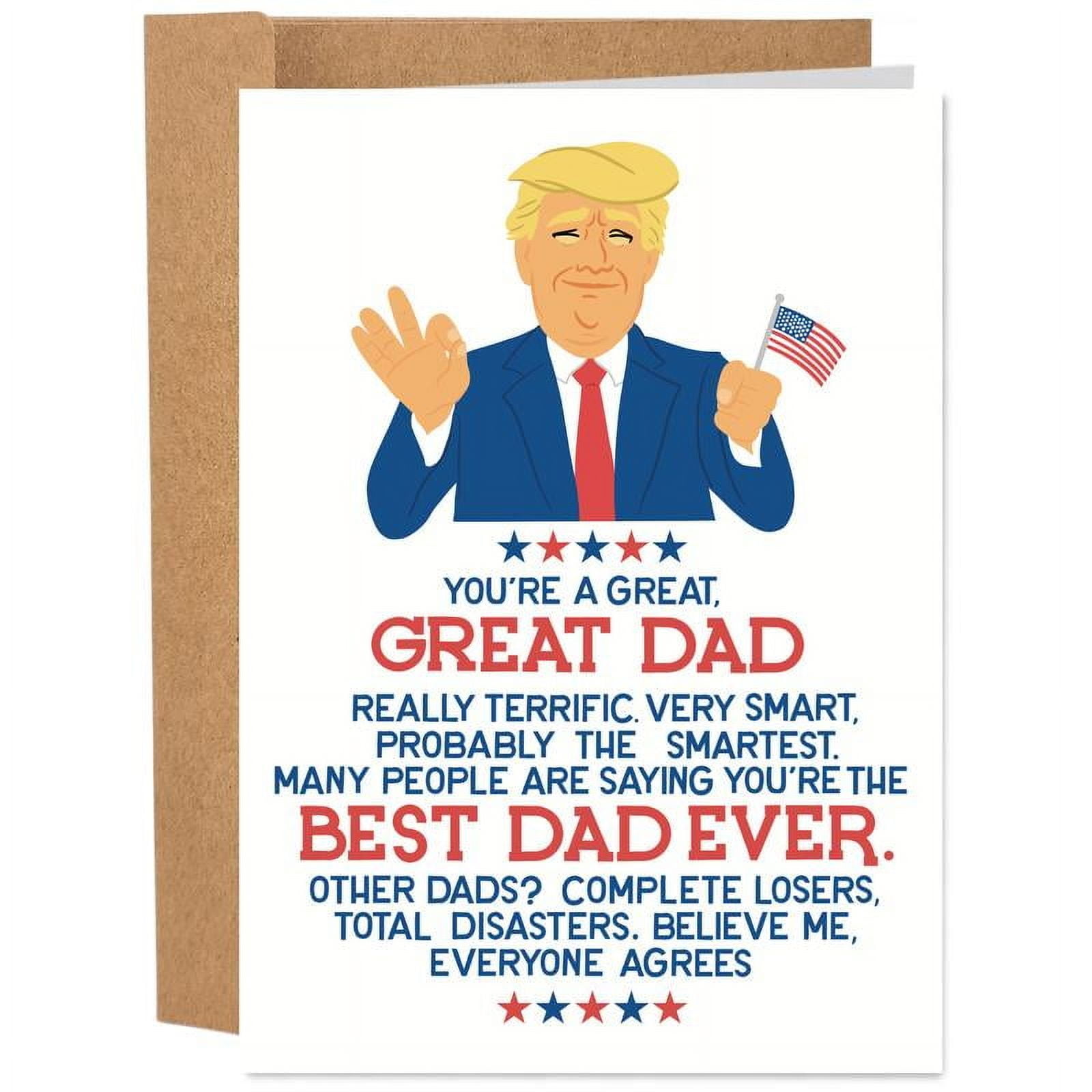 Sleazy Greetings Funny Trump Father's Day Card for Dad - Donald Trump Father's Day Card ...