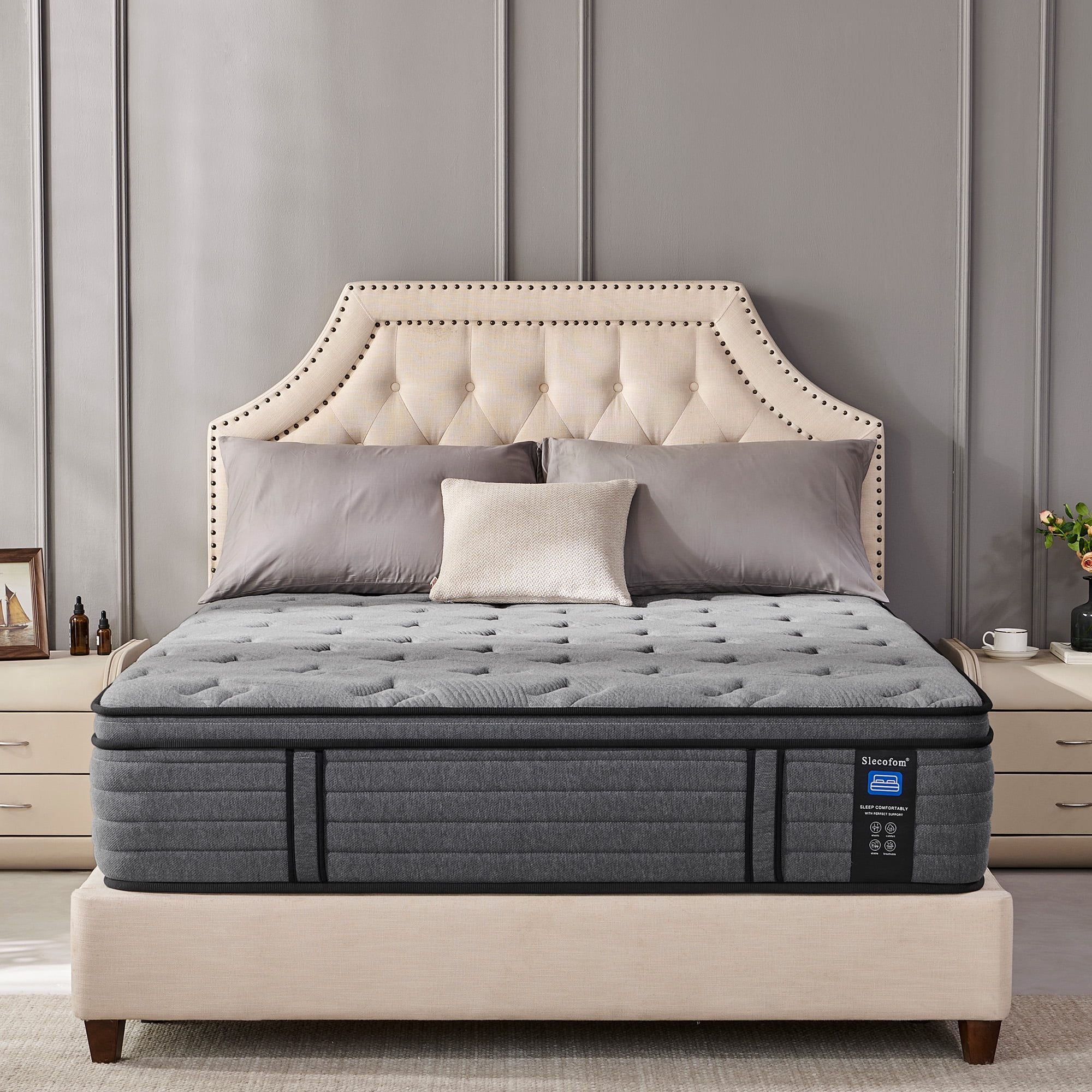 Slecofom 14-inch Hybrid Mattress Full Size Firm & Comfortable for ...