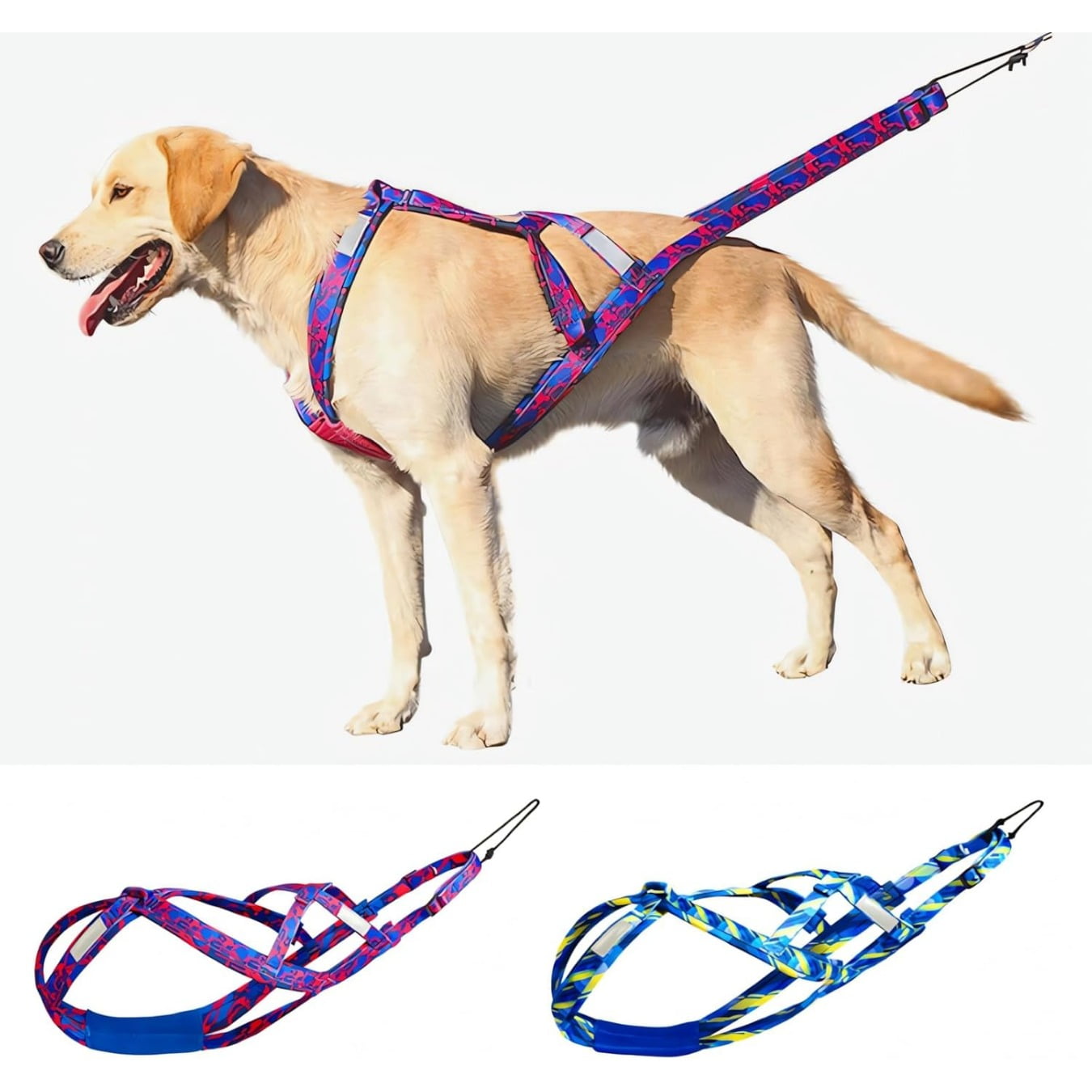 Sled Dog Chest and Back Harness, Suitable for Medium and Large Dogs ...