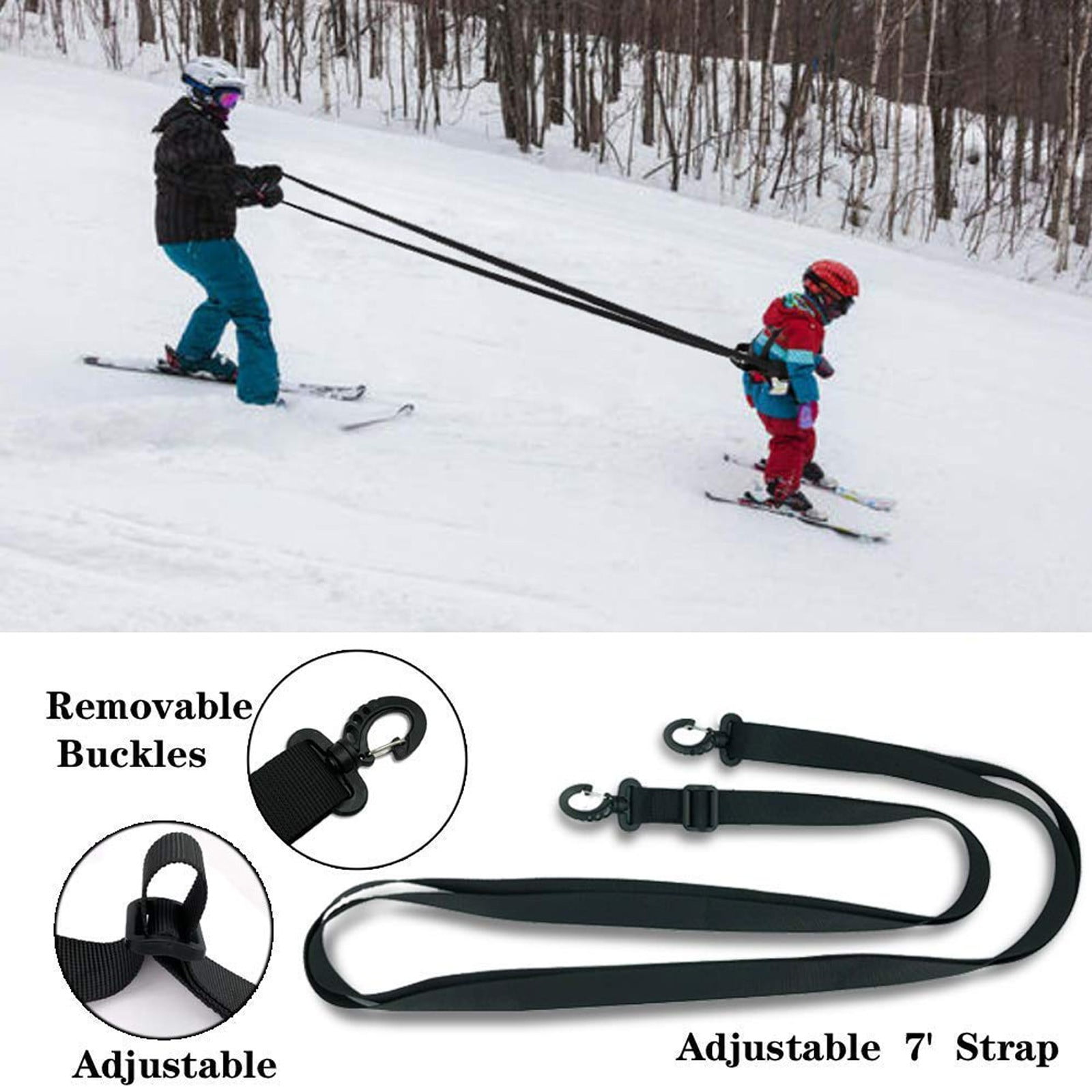Sled Pulling Belt, Adjustable Closure Children's Ski Training Shoulder ...