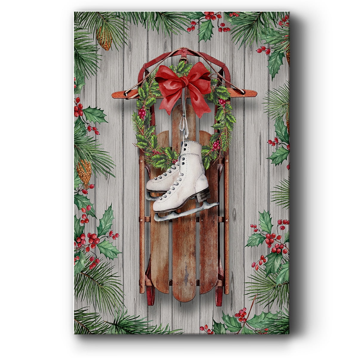 Sled and Skates- Gallery Wrapped Canvas - Walmart Business Supplies