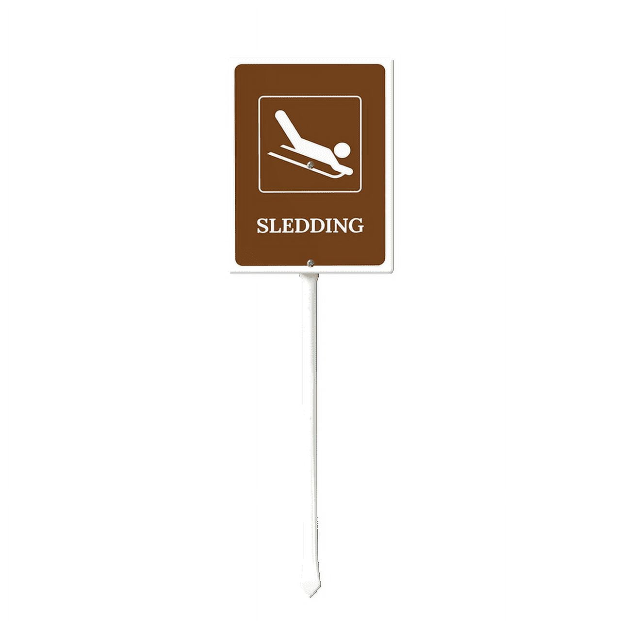 Sledding Warning Yard Sign With Stakes 4.6 x 6 inch，Aluminum Sign for ...