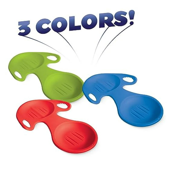 Sledsterz Spoon Snow Sled by Geospace for Winter Sledding Fun: 3-Pack ...