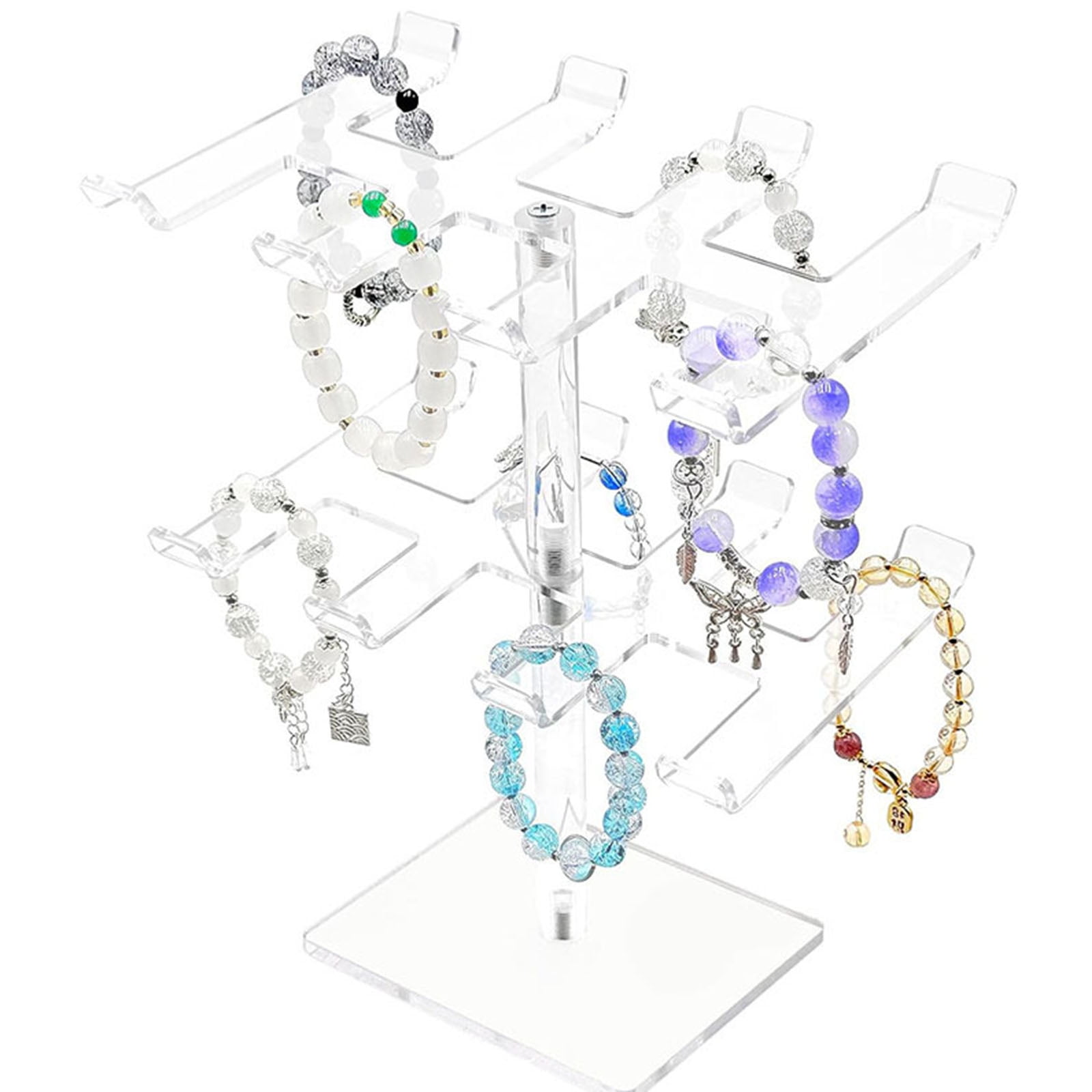 Sleek Acrylic Jewelry Display Stand for Organized Storage Adjustable ...