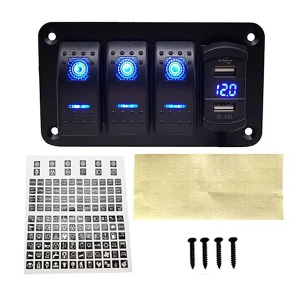 Sleek Aluminum Rocker Switch Panel With Fast Charging Capability And ...