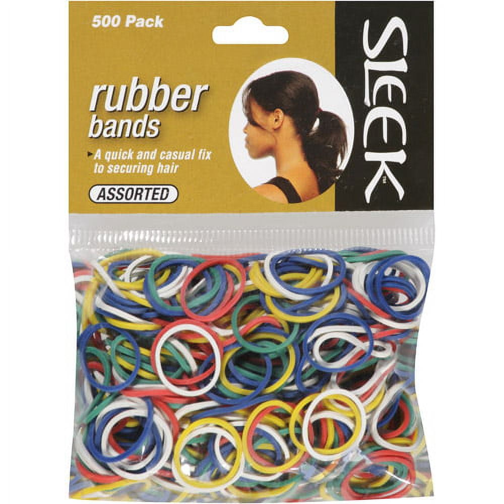 Sleek Assorted Rubber Bands - Secure Hold & Fix - 500 Count - Walmart.com